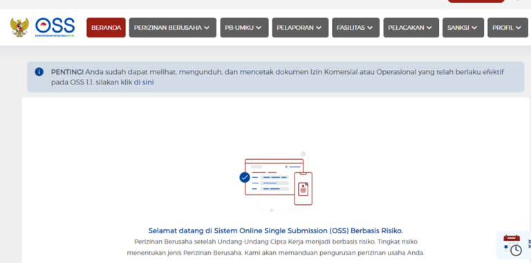 4 LANGKAH OSS RBA LOGIN - PT Kembar Jaya Abadi